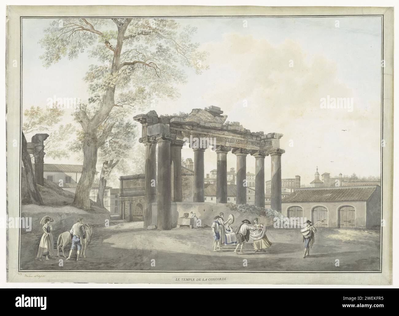 View of the Temple of Saturn in Rome, 1758 - 1803 print View of the ...