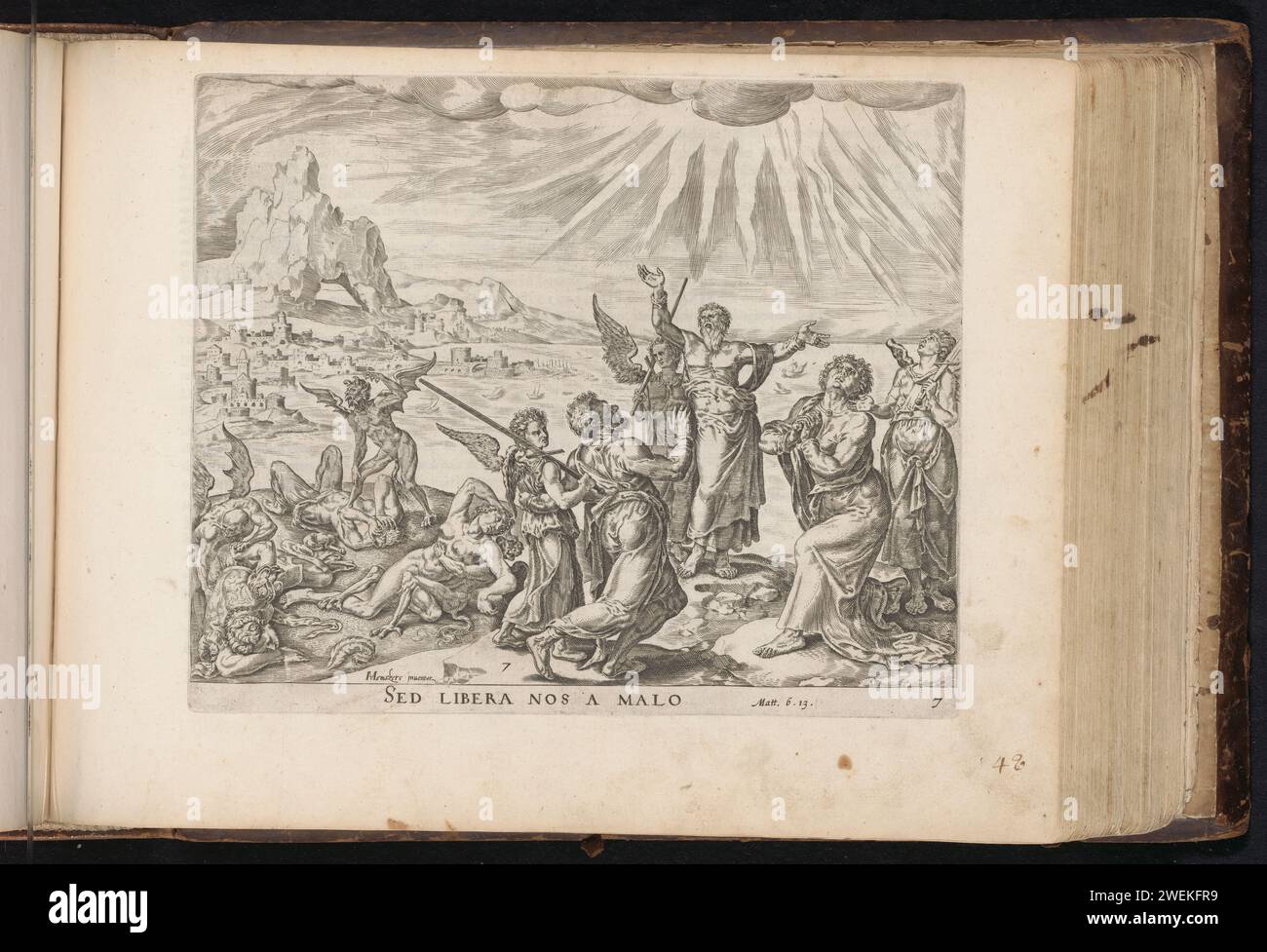 Save us from the grip of evil, Johannes Wierix, after Maarten van ...