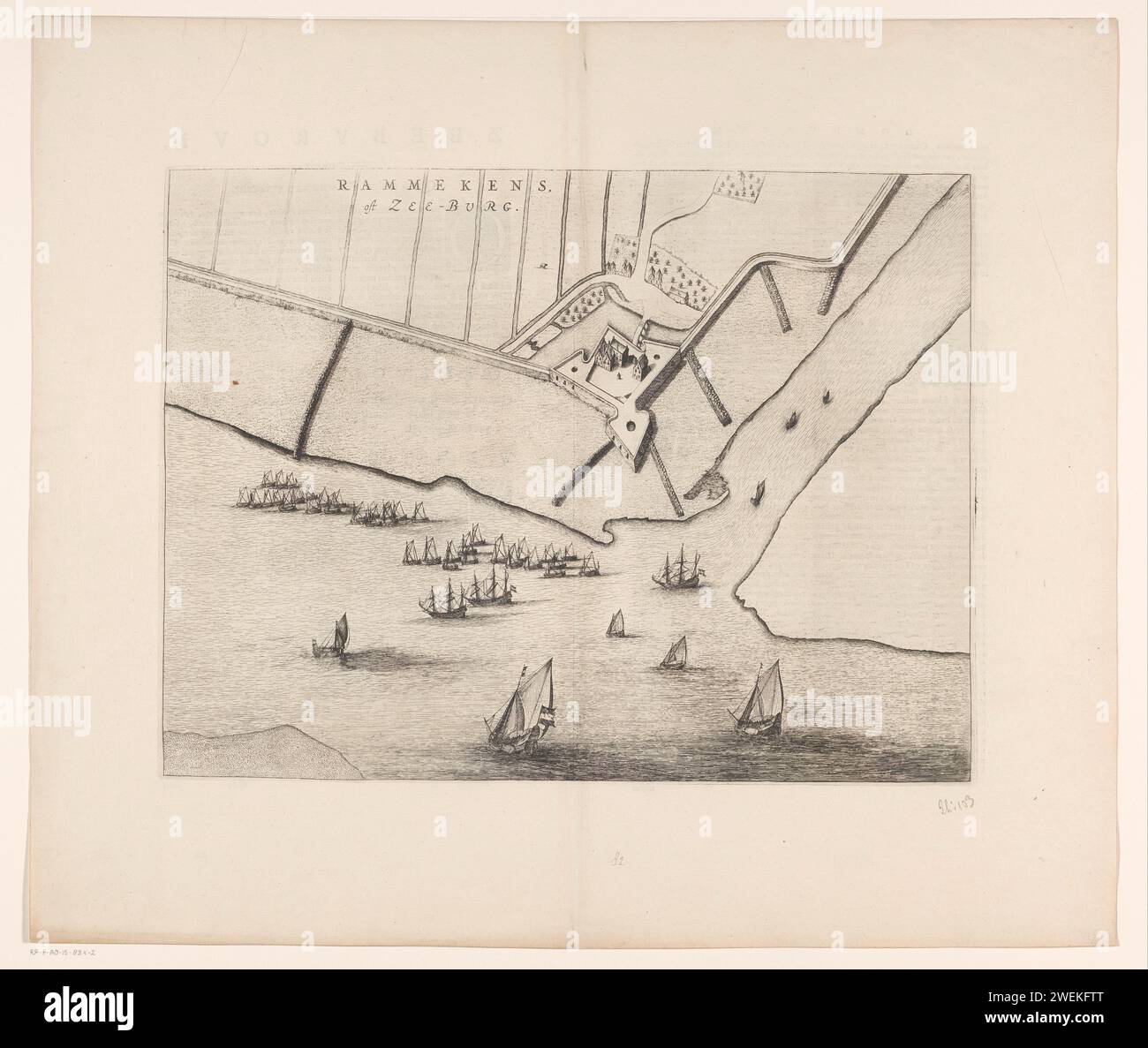 Map of Fort Rammekens, Anonymous, 1652 print Map in a nutshell ...
