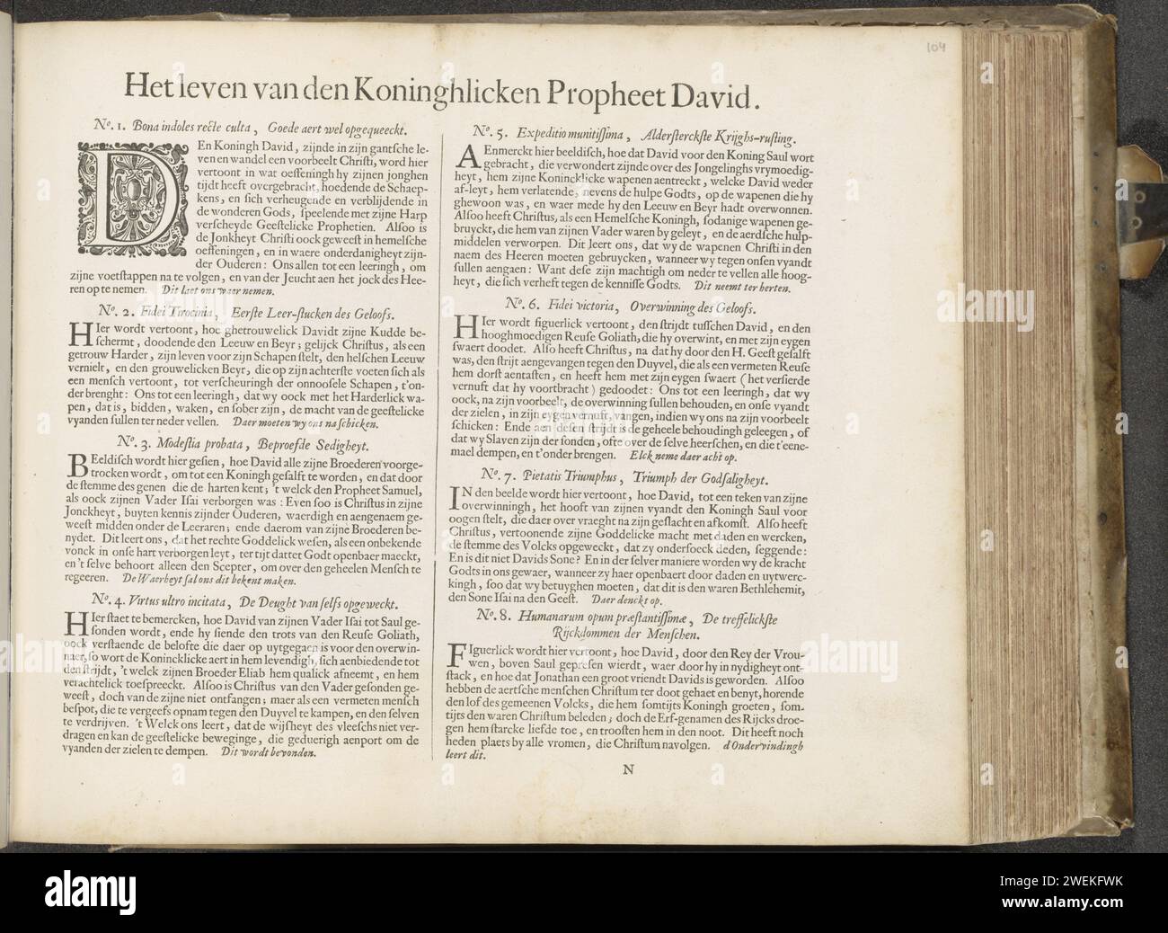 Eight explanations for performances about the life of David, 1653 ...