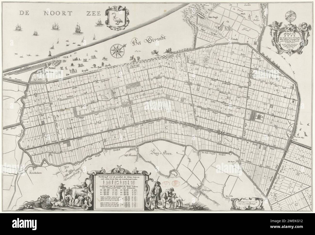 Map of the Zijpe and Hazepolder, Reinier van Persijn, in or after 1665 ...