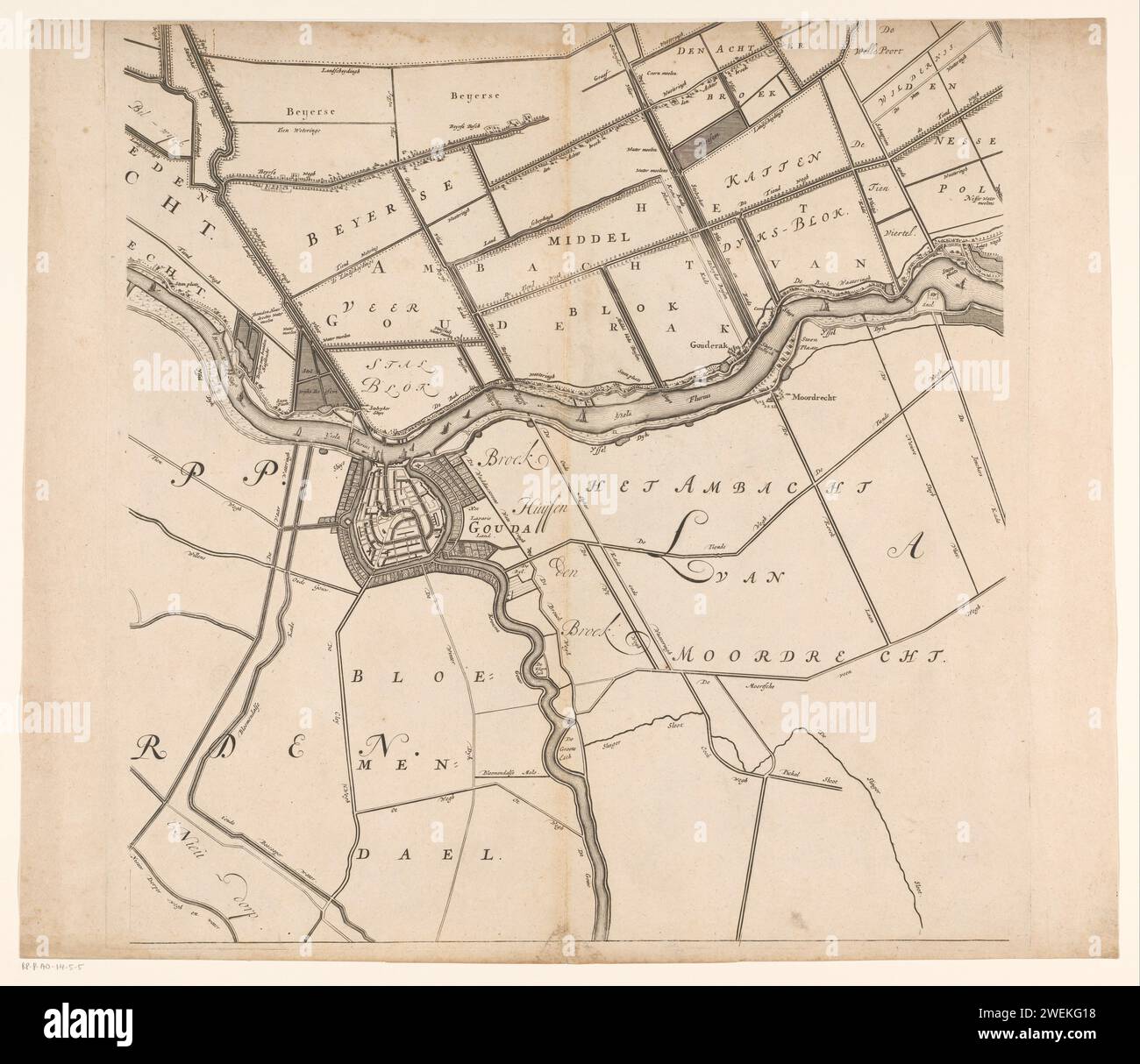 Map of the Water Board of the Krimpenerwaard (fifth part of map ...