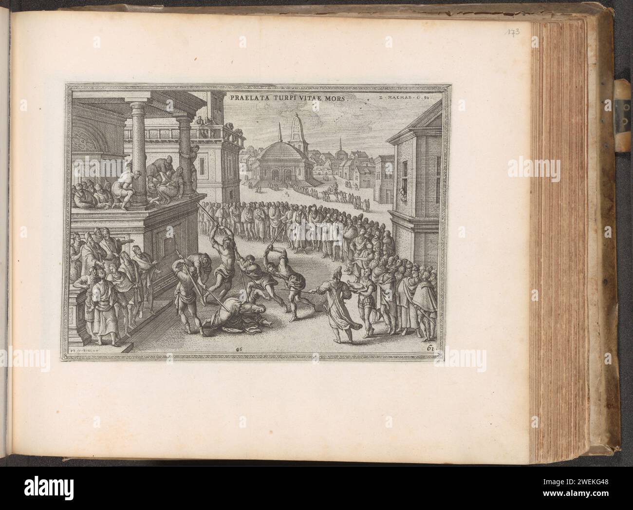 Torture death of Eleazar, 1653 - 1654 print Eleazar is beaten to death ...