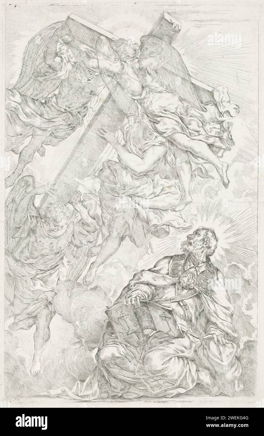 The appearance of the Cross to Peter, 1528 - 1594 print Peter is ...