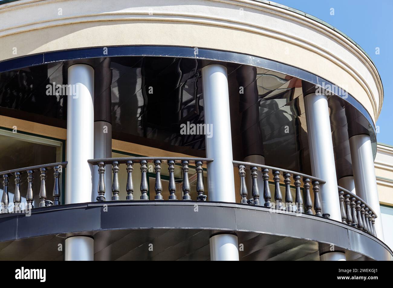 Building exterior architecture railings balcony hi-res stock ...