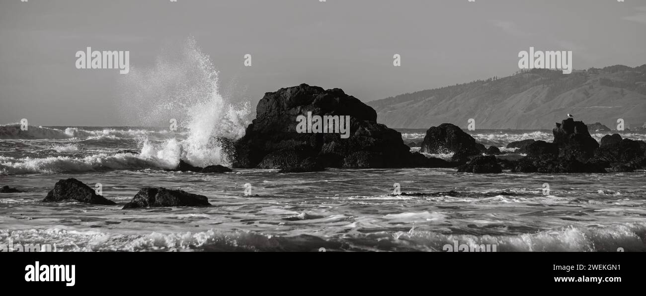 Powerful waves in black and white hi-res stock photography and images ...