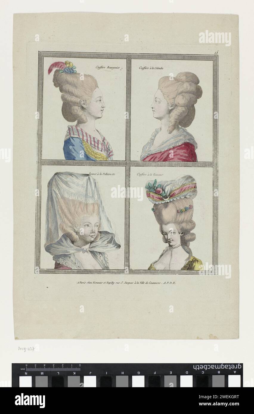 Gallerie of French modes and costumes, 1776, c 15: bourgeois co -dent ...