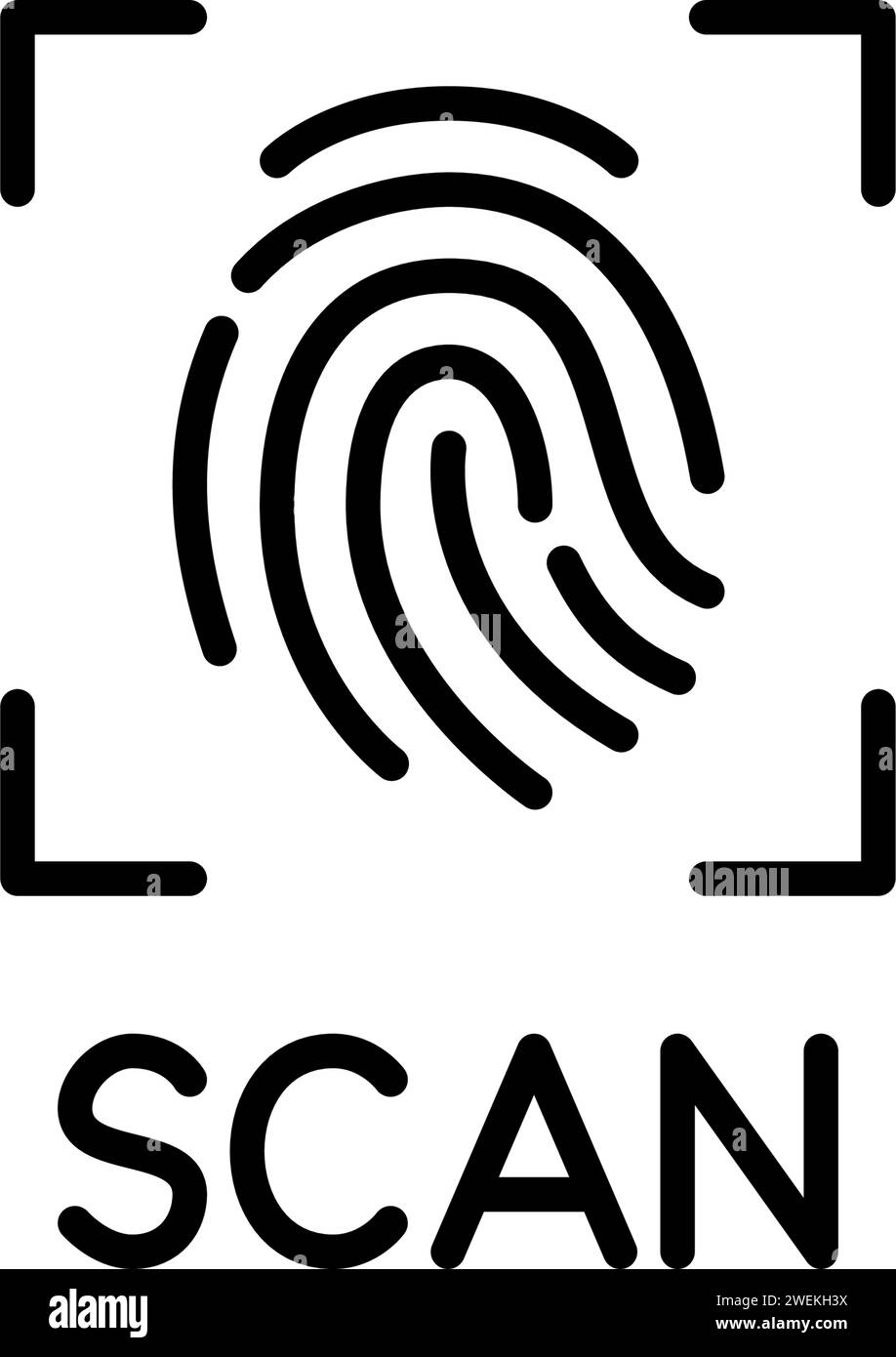 Fingerprint unlock Black and White Stock Photos & Images - Alamy