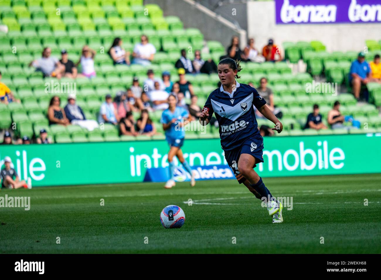Melbourne, Australia. 26 January, 2024. Melbourne Victory FC Midfielder ...