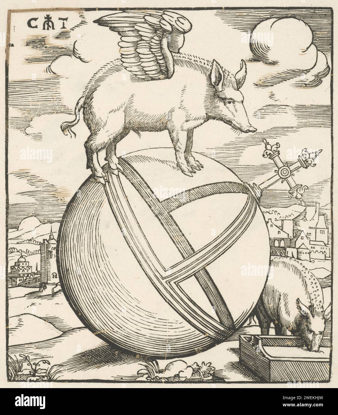 Winged pig standing hi-res stock photography and images - Alamy