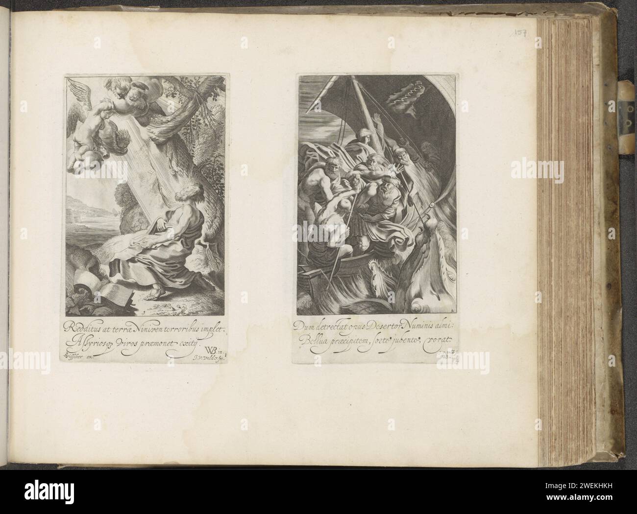 Calling Jonah / Jonah in the sea, 1653 - 1654 print Two performances on ...