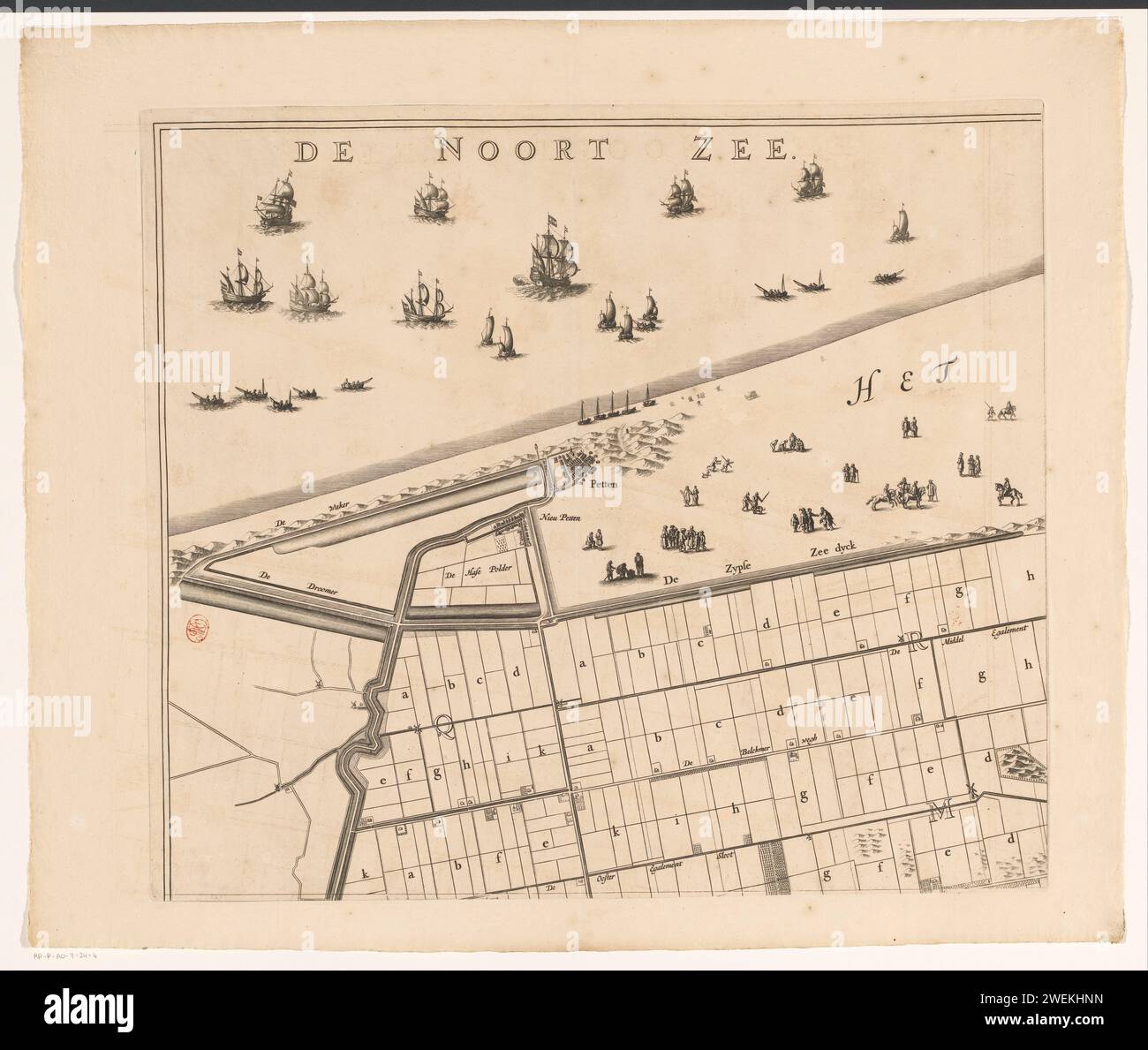 Map of the Zijpe and Hazepolder (part top left), Reinier van Persijn ...