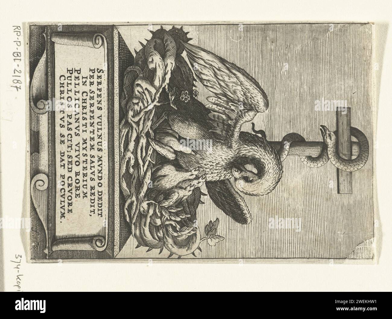 Pelican feeds his young with his own blood, Anonymous, After Boëtius ...