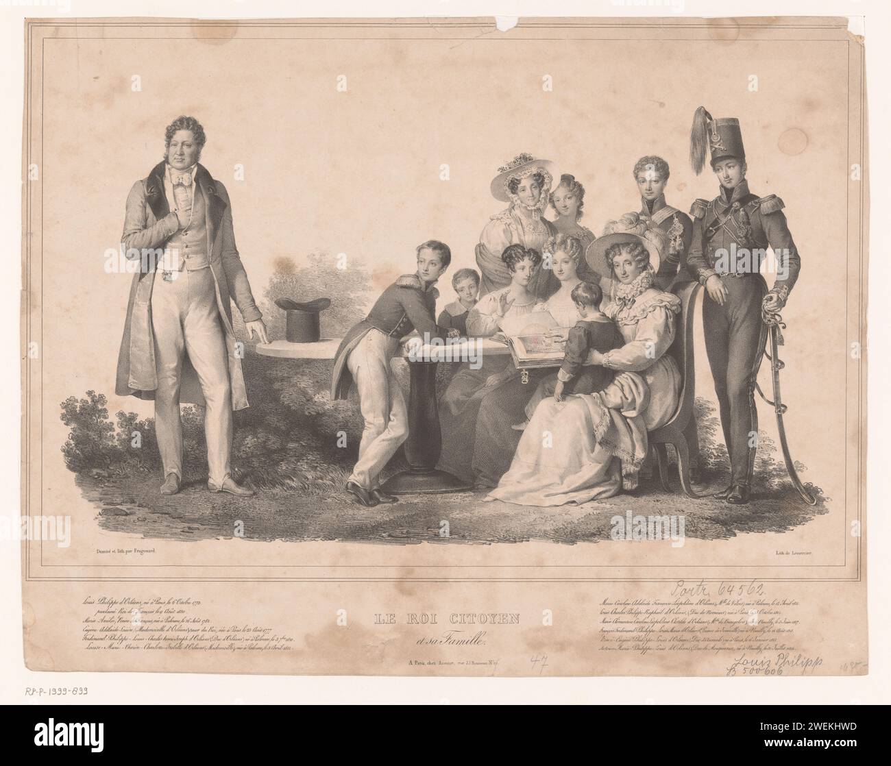Portrait of Lodewijk Philip I and his family, c. 1830 print Group ...