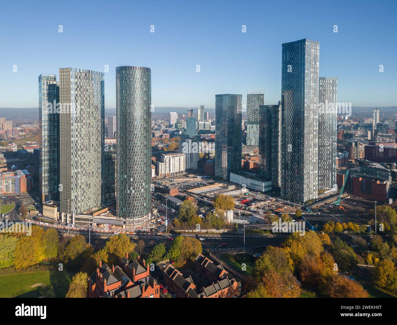 Aerial photography of the New Jackson residential development in ...