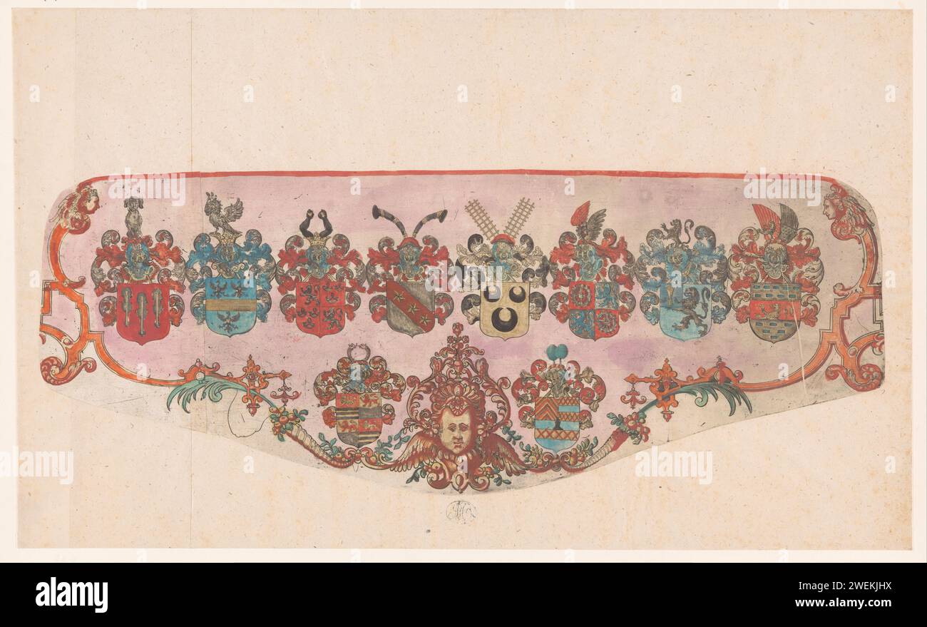 Coat of arms of the clients of Floris Balthasarsz. Van Berckenrodes Map ...