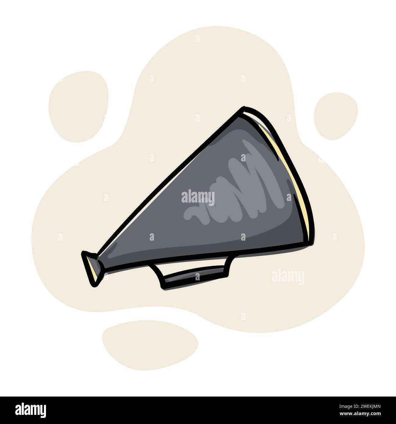 Hand Drawn Icon Of Old Megaphone For Director Stock Vector Image & Art ...