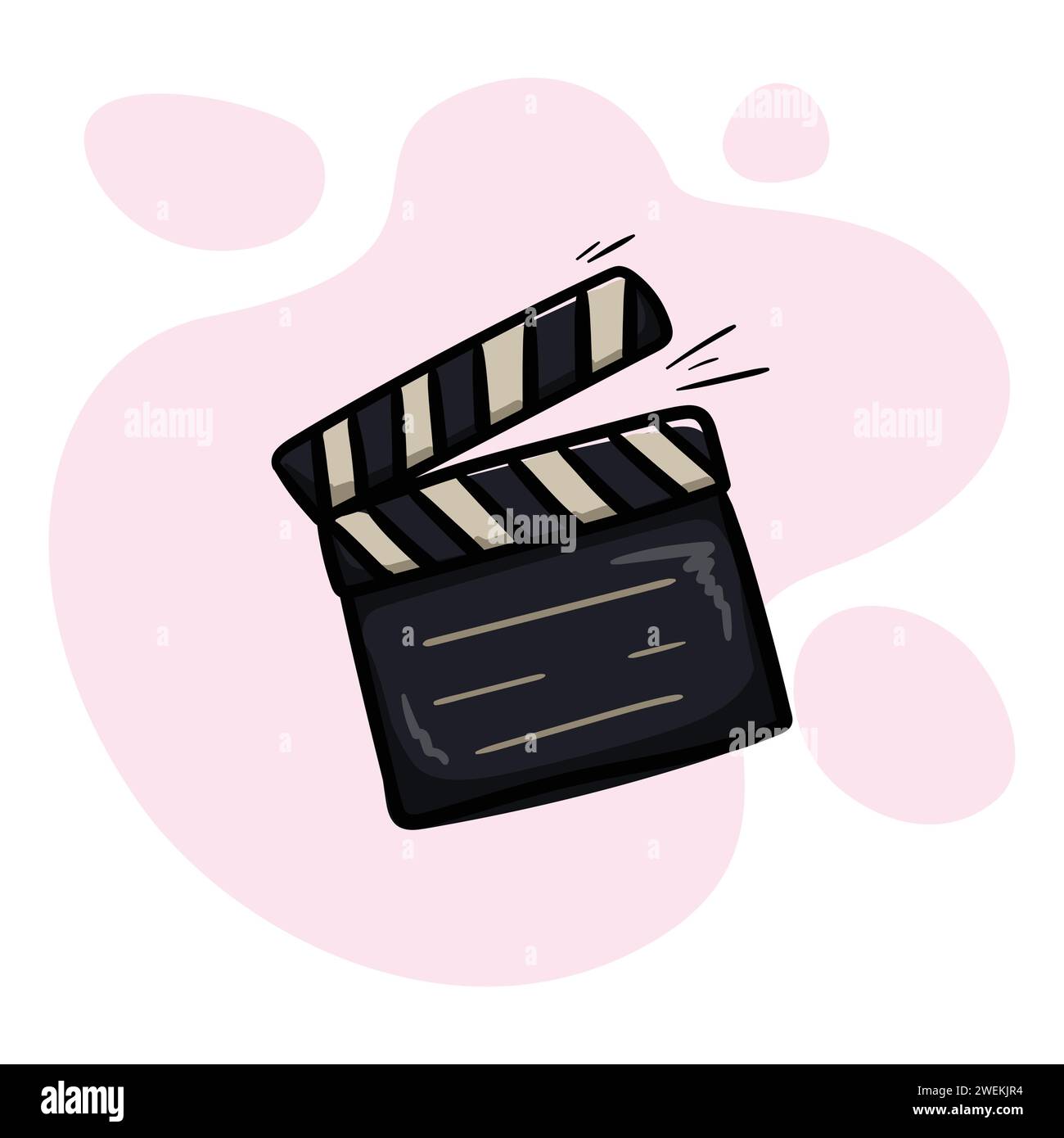 Hand Drawn Movie Clapperboard For Filming Stock Vector Image & Art - Alamy