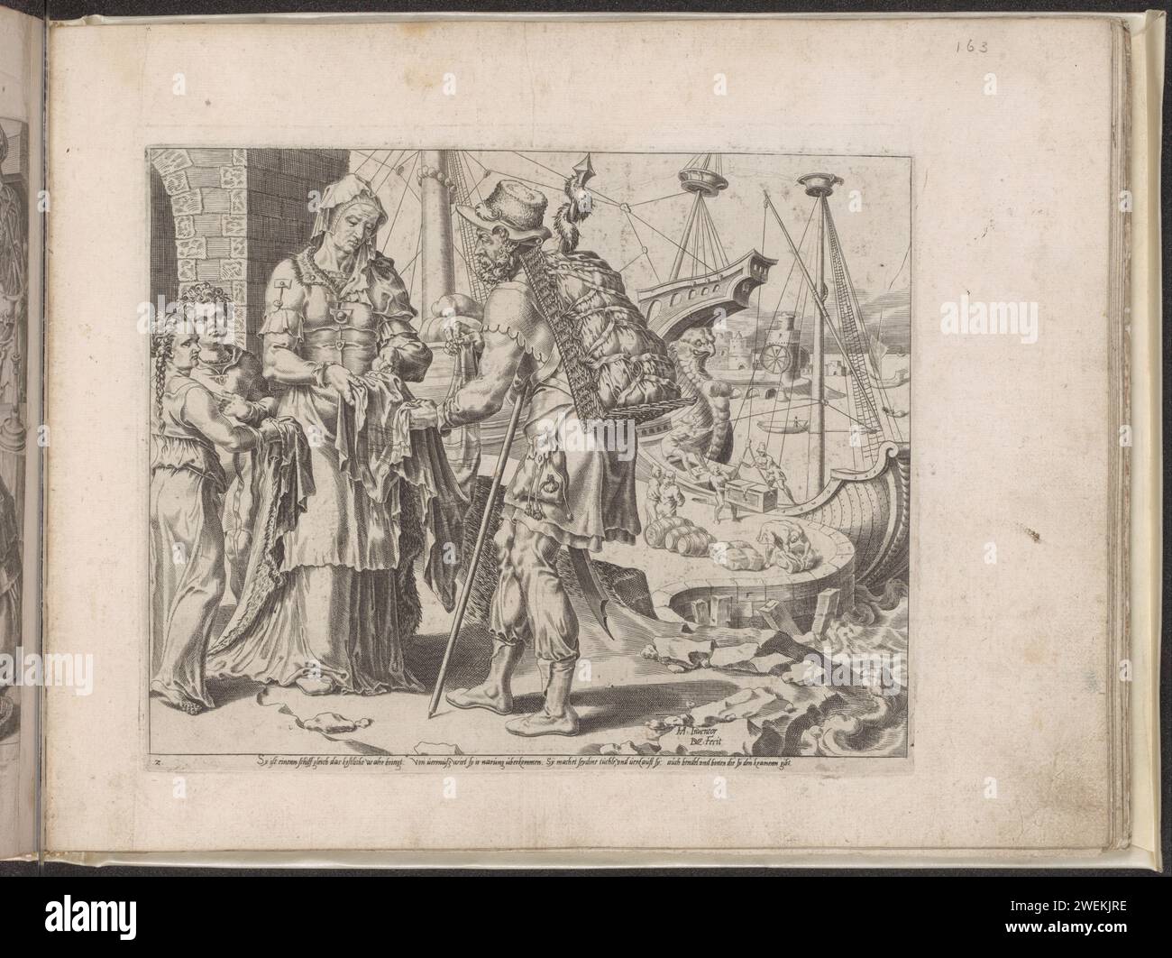 The virtuous woman sells her goods, 1555 print The virtuous woman sells ...