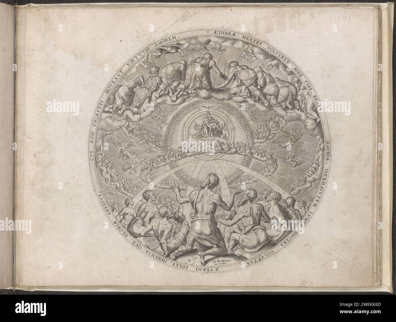 Hemel, 1569 print Heaven with the Holy Trinity in the middle. God the ...