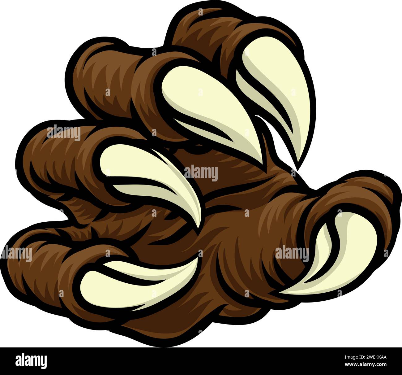 Claw Monster Hand Dragon Dinosaur Talon Cartoon Stock Vector Image ...