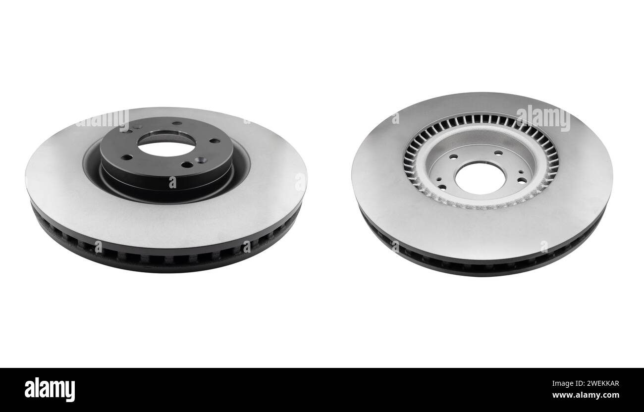 Car brake disc isolated on white background. Auto spare parts ...