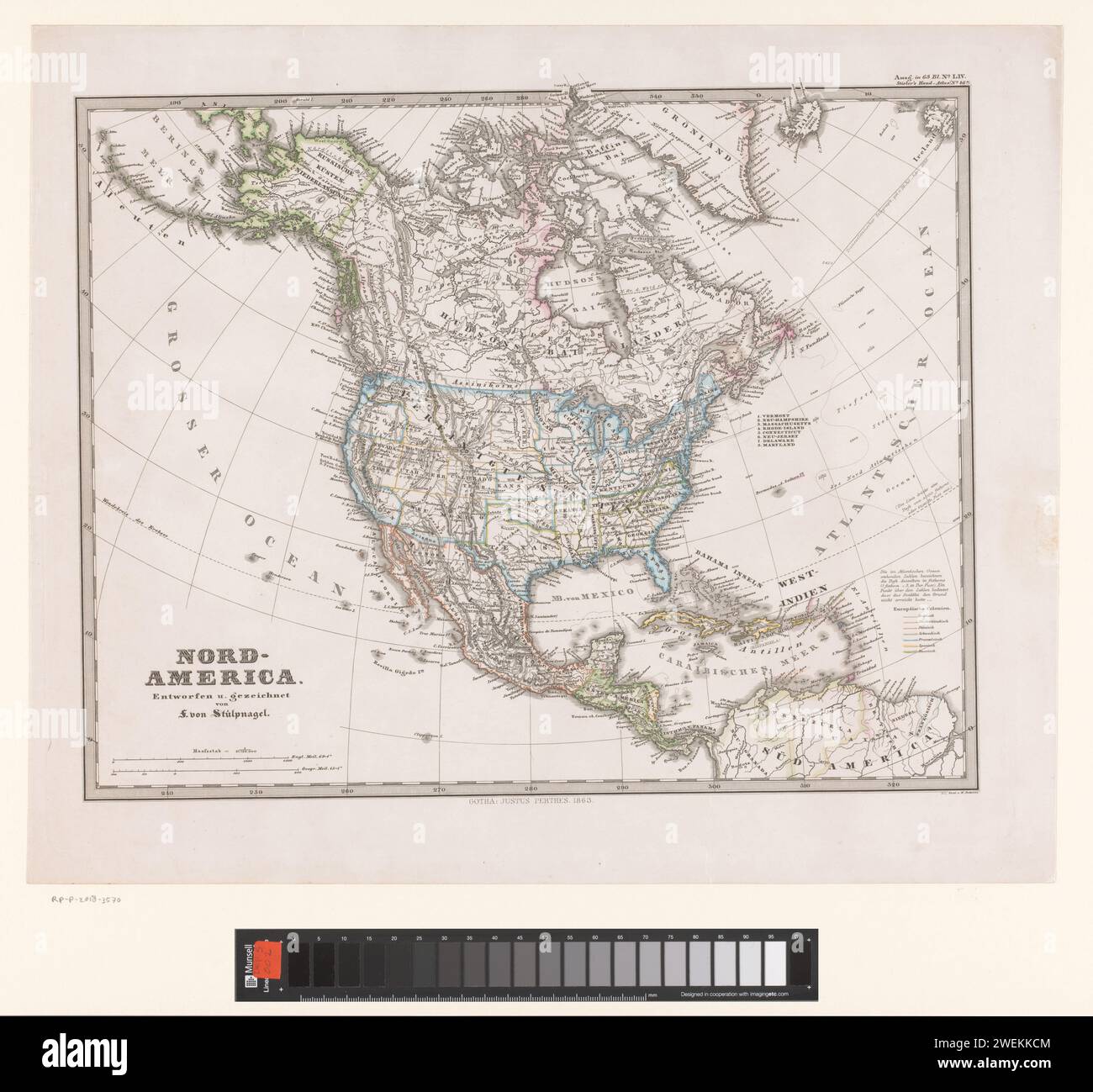 Map of North America, Anonymous, Friedrich von Stülpnagel, 1863 print ...
