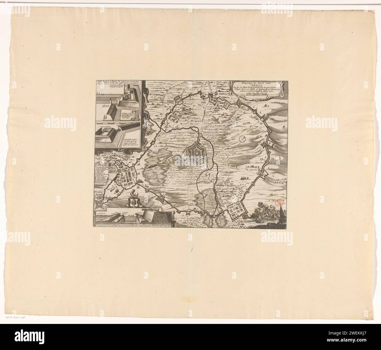 Map of the siege of Groenlo by Frederik Hendrik, 1627, Pieter ...