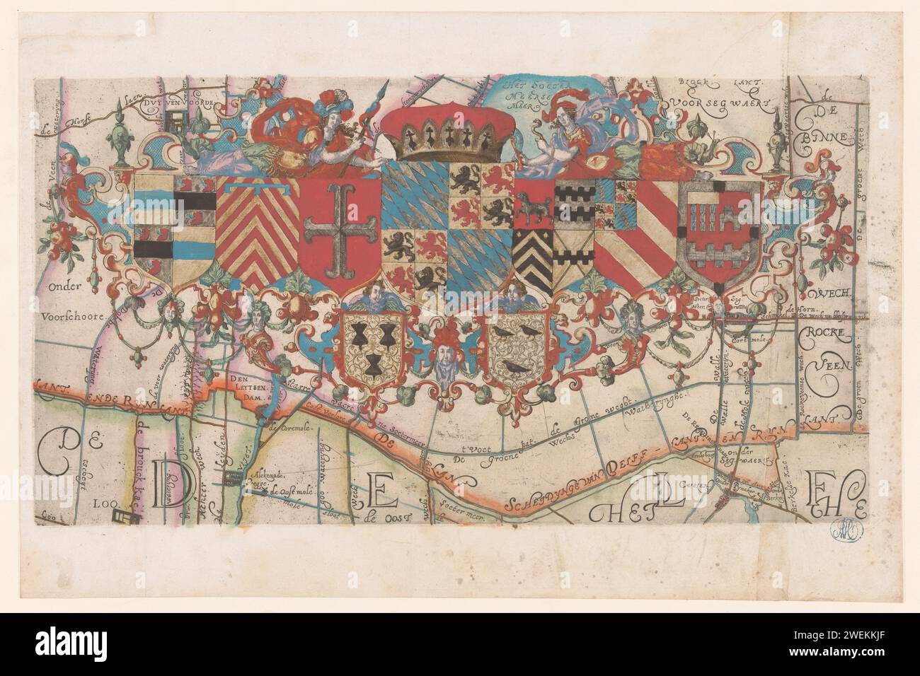 Map of the Delfland Water Board, Share in the middle, Floris ...