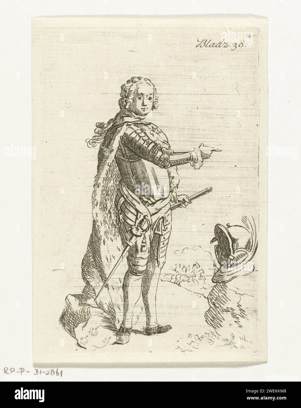Standing man in armor, Anthonie van den Bos, 1778 - 1838 print Top ...