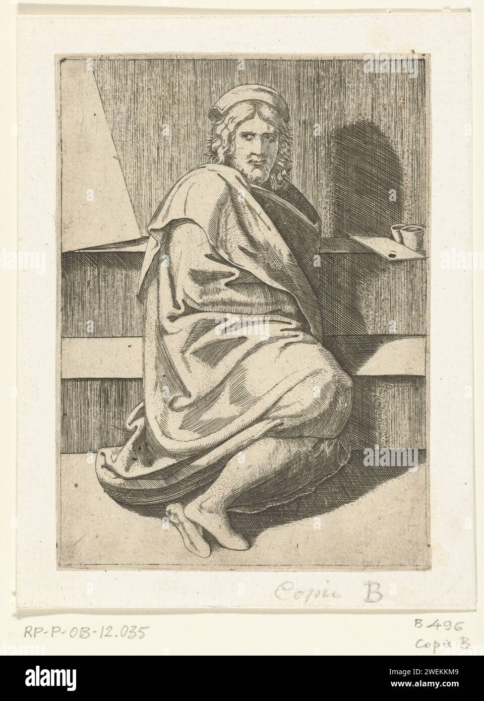 Portret van schilder Raphael, anonymous, after Marcantonio Raimondi ...