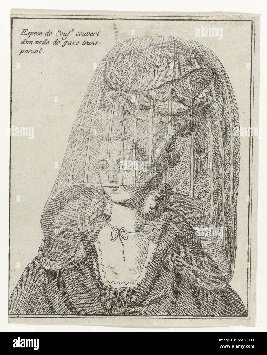 Gallerie of French modes and costumes 1776, C 17: Espece de Pouf ...