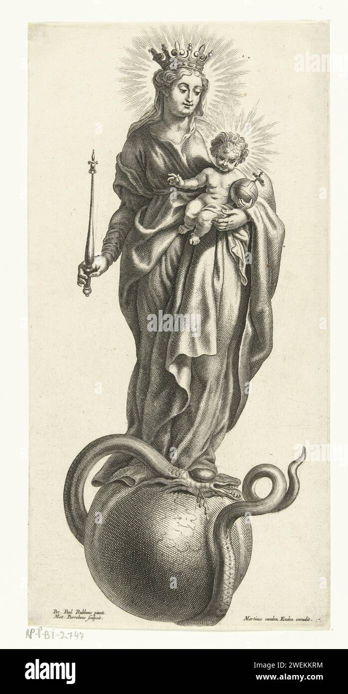 Maria with child removes the sin of the world, Mattheus Borrekens ...