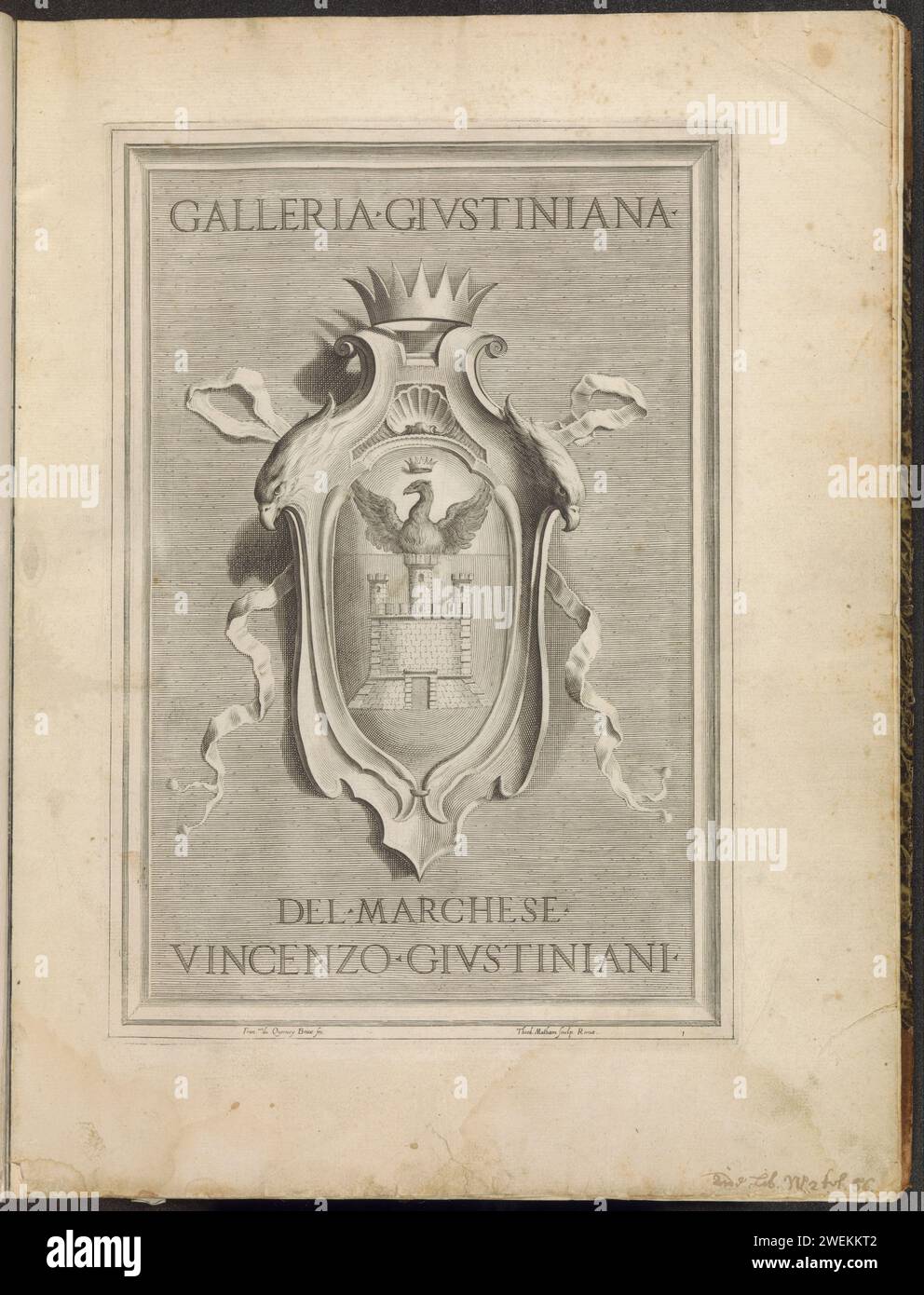 Coat of arms of Vincenzo Giustiniani, 1636 - 1647 print Print is part ...