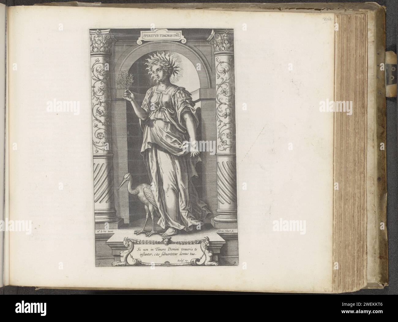 Gift of godness, 1653 - 1654 print In a niche the female ...