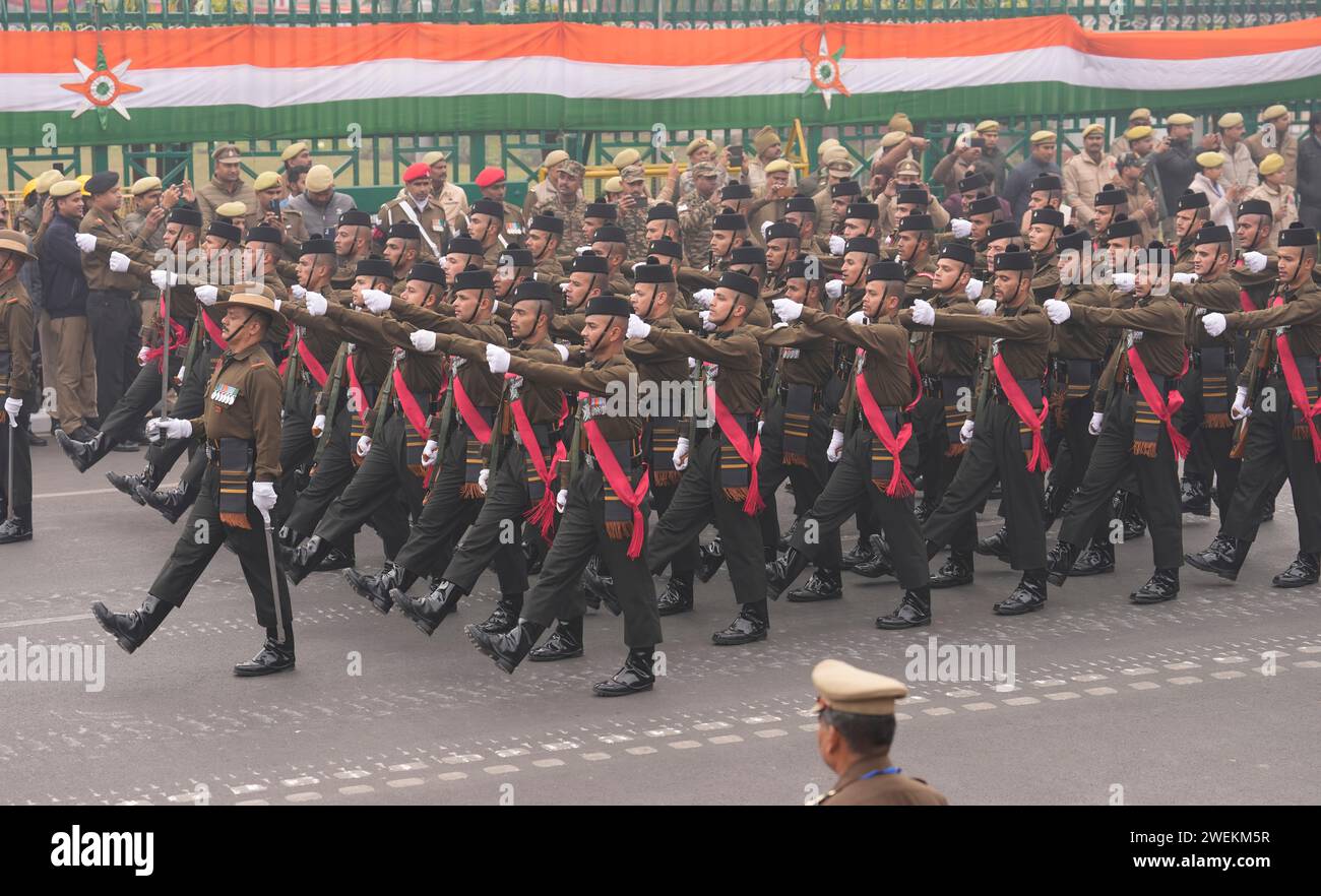 Indian army soldiers march in front of the Vidhan Sabha during the ...