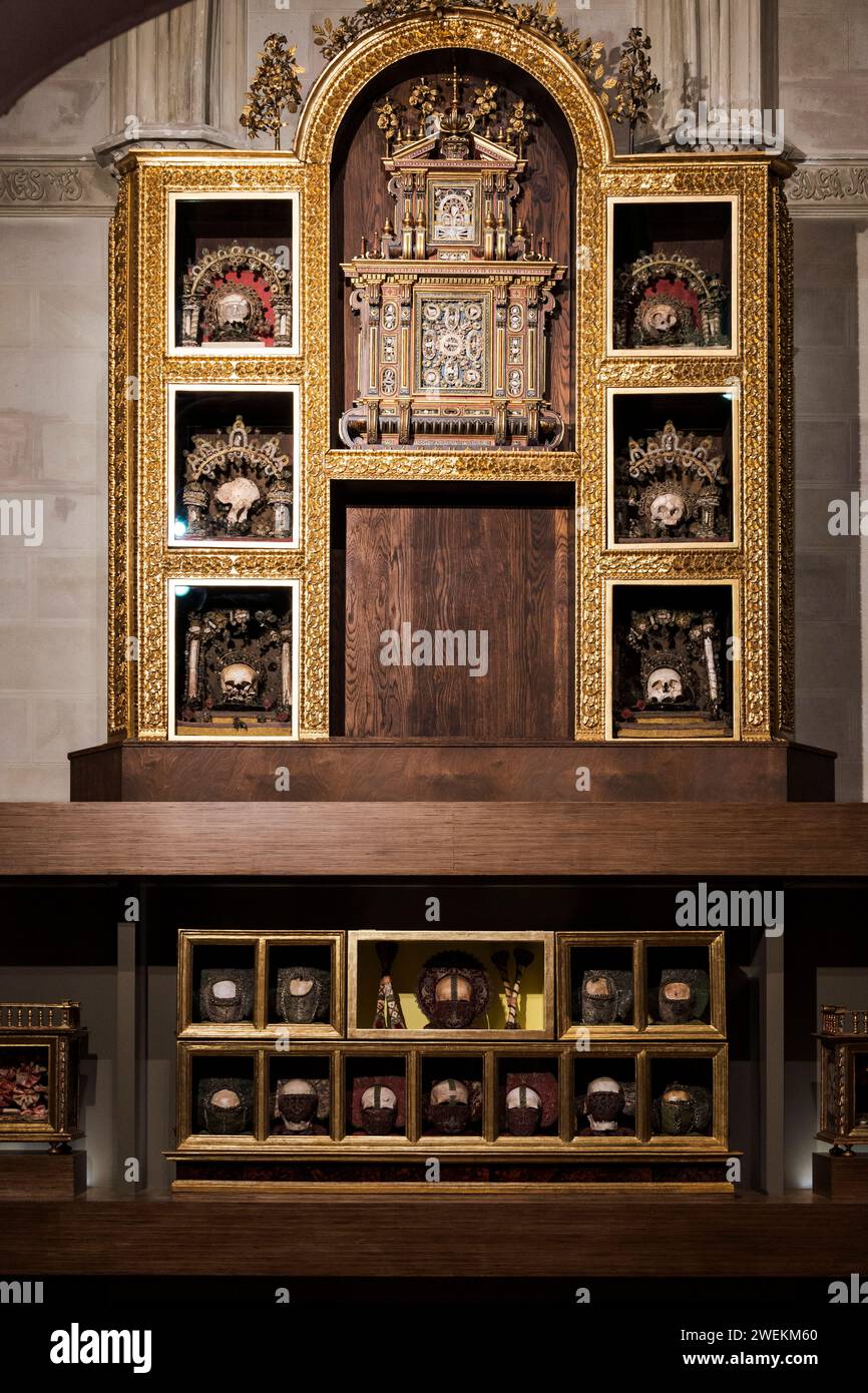 reliquary altarpiece with soldiers of the Theban Legion and eleven ...