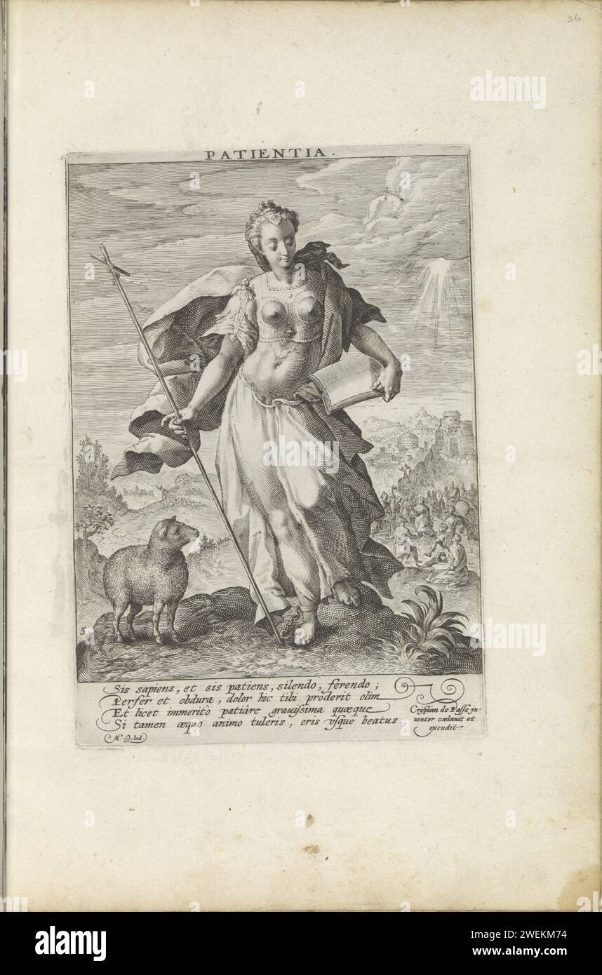 Patience, 1589 - 1611 print The personification of patience is in a ...