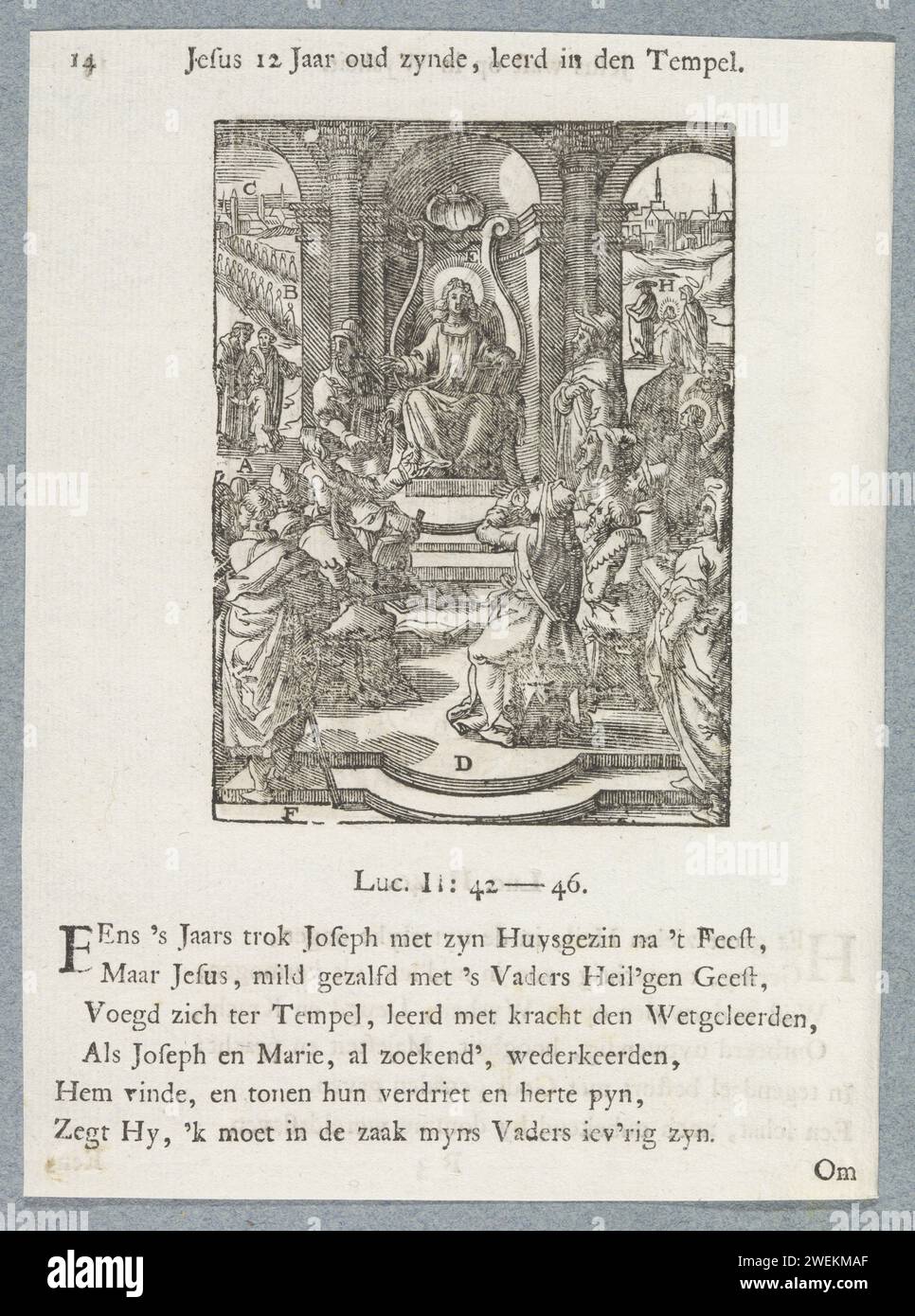 Christ as a twelve -year -old in the temple, 1740 print Christ sits on ...