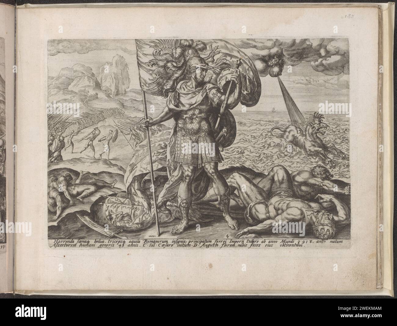 Roman Empire, Before 1574 print A Roman emperor standing triumphantly ...