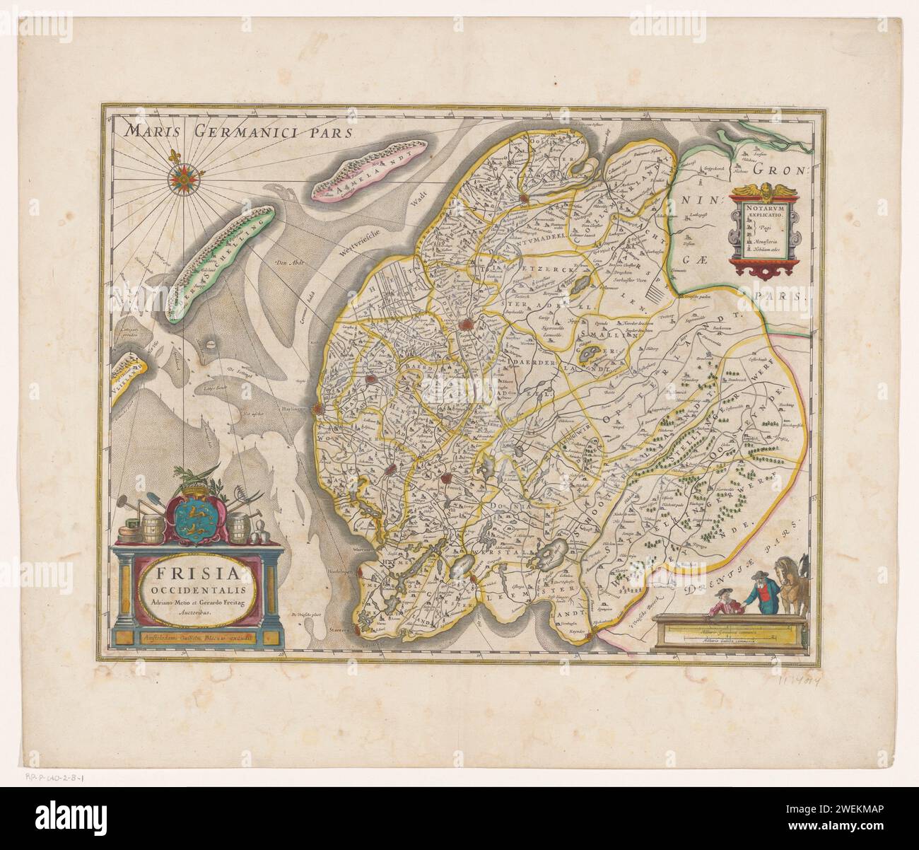 Map of Friesland, Vlieland, Terschelling and Ameland, 1647 - 1664 print ...