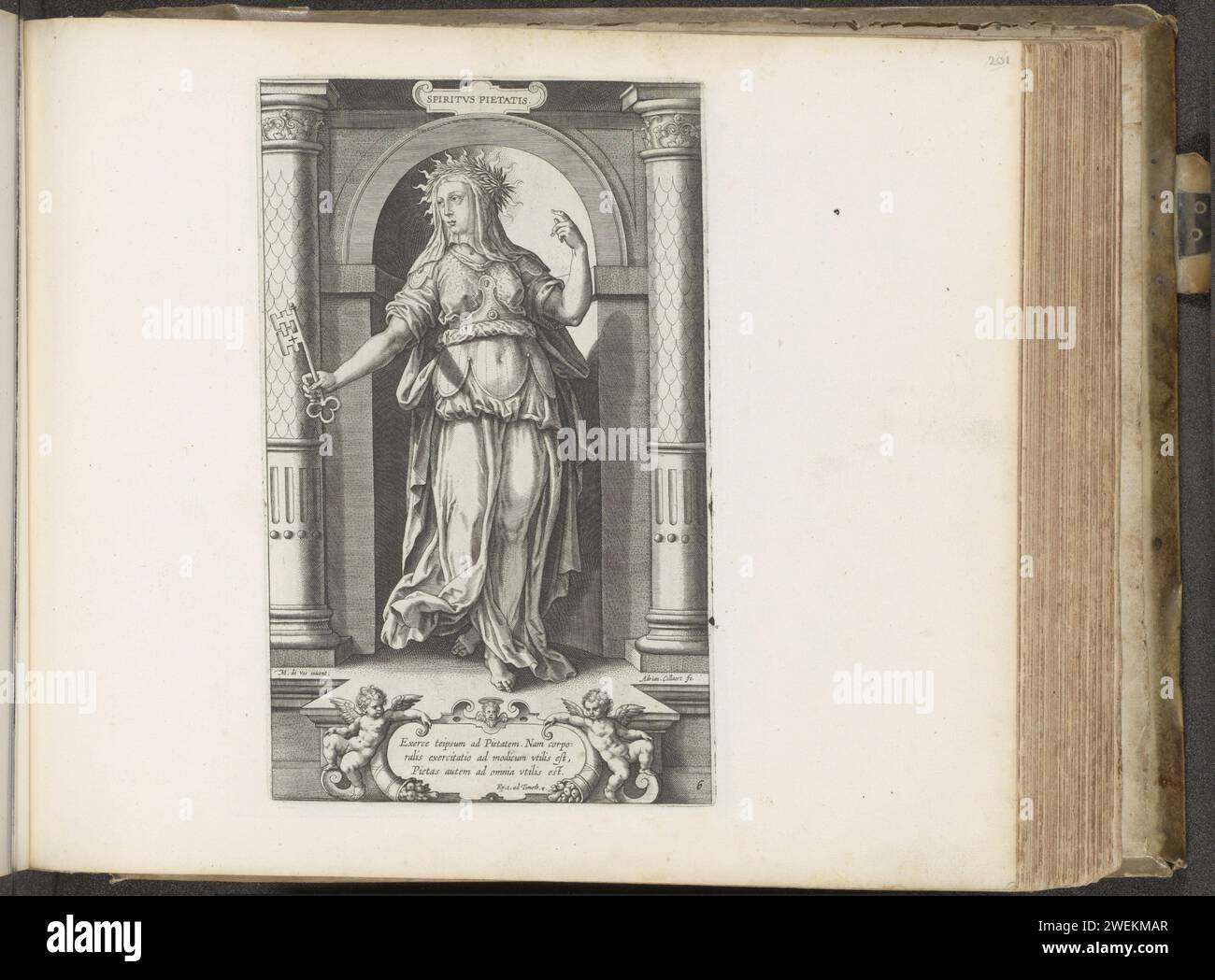 Gave of religiosity, 1653 - 1654 print In a niche the female ...