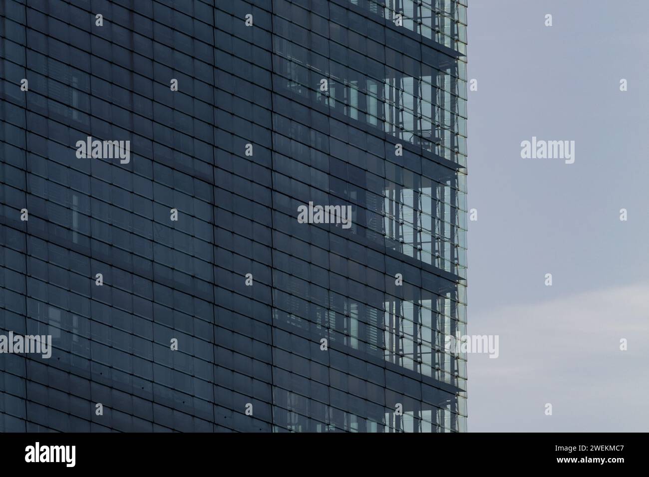 Zoomed close up of No. 1 Deansgate in Manchester, UK. The tallest steel ...