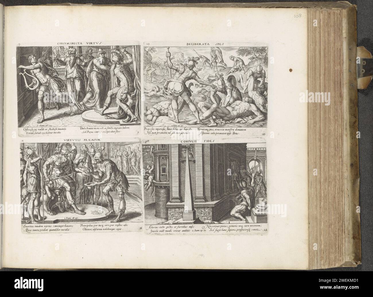 Saul focuses his spear on David / David kills two hundred Philistines ...