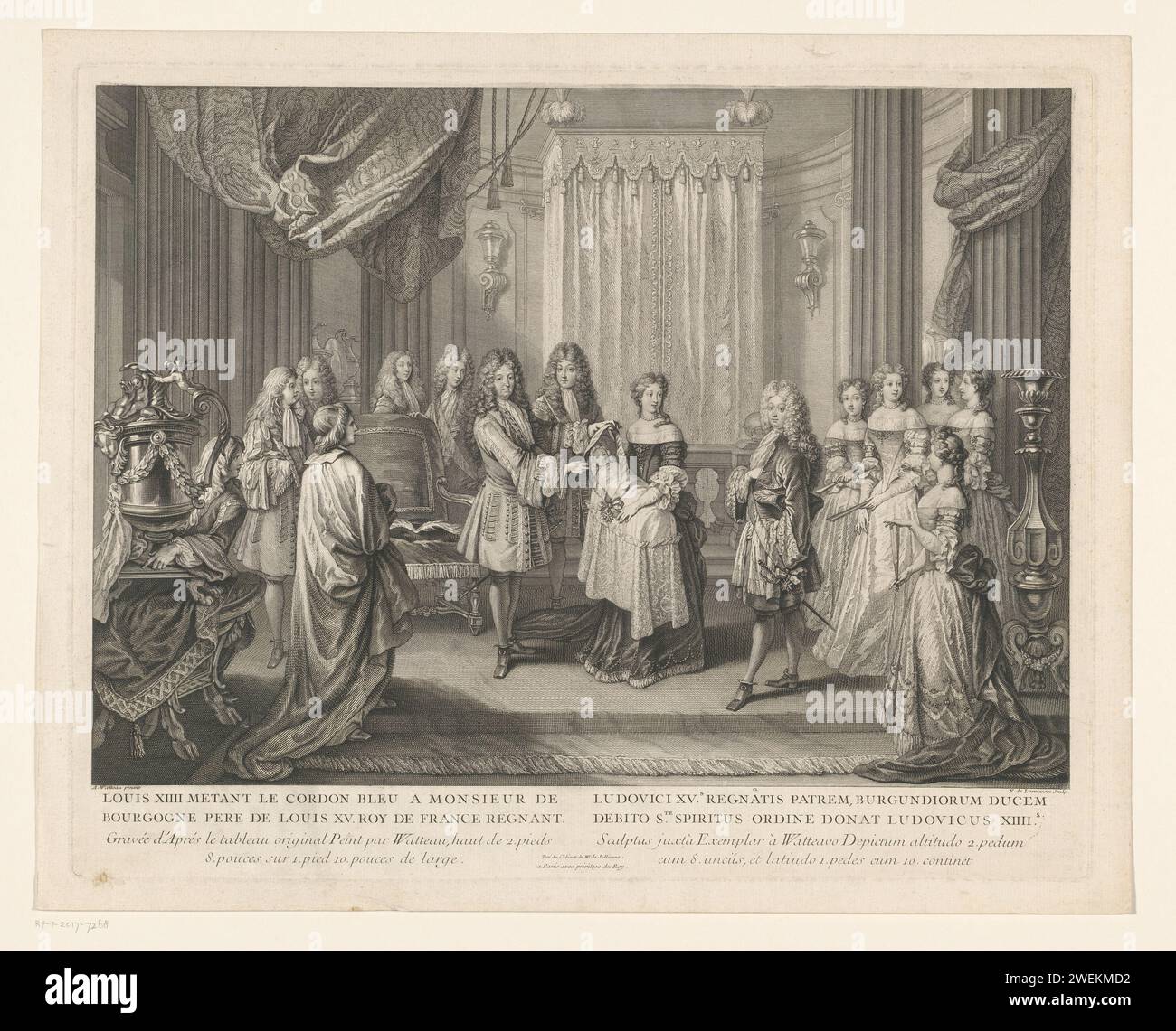 Lodewijk XIV grants the Knighthood of the Holy Spirit to his grandson ...