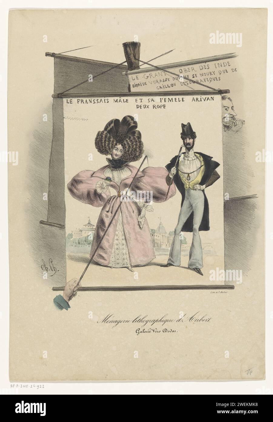 Three posters on a pole, Charles Philipon, 1830 print Each poster ...