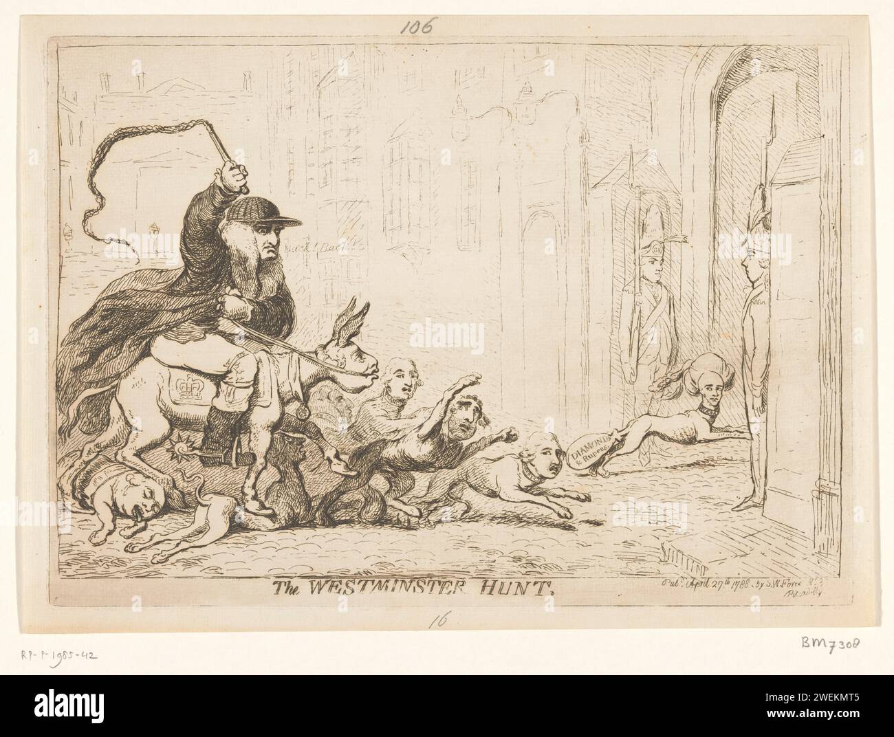 Cartoon on Warren Hastings, 1788, 1788 print Cartoon on Warren Hastings ...