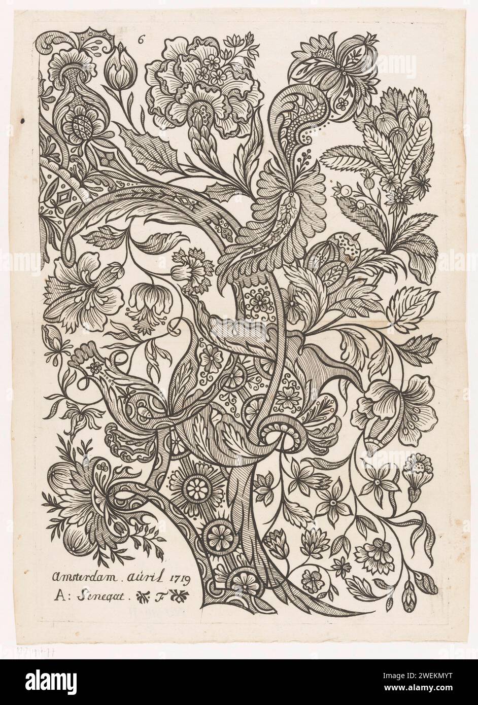 Design for Textiel, Alexander Senegat, 1719 print Design for textiles ...