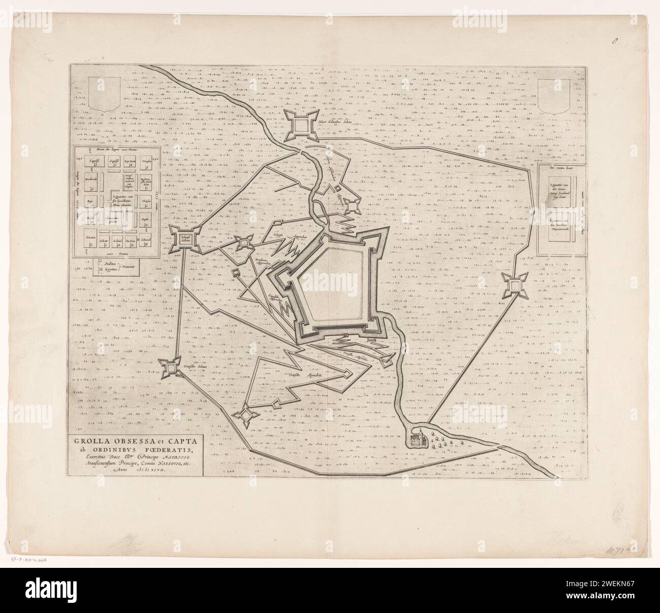 Siege and conquest of Groenlo by Maurits, 1597, Anonymous, 1652 print ...