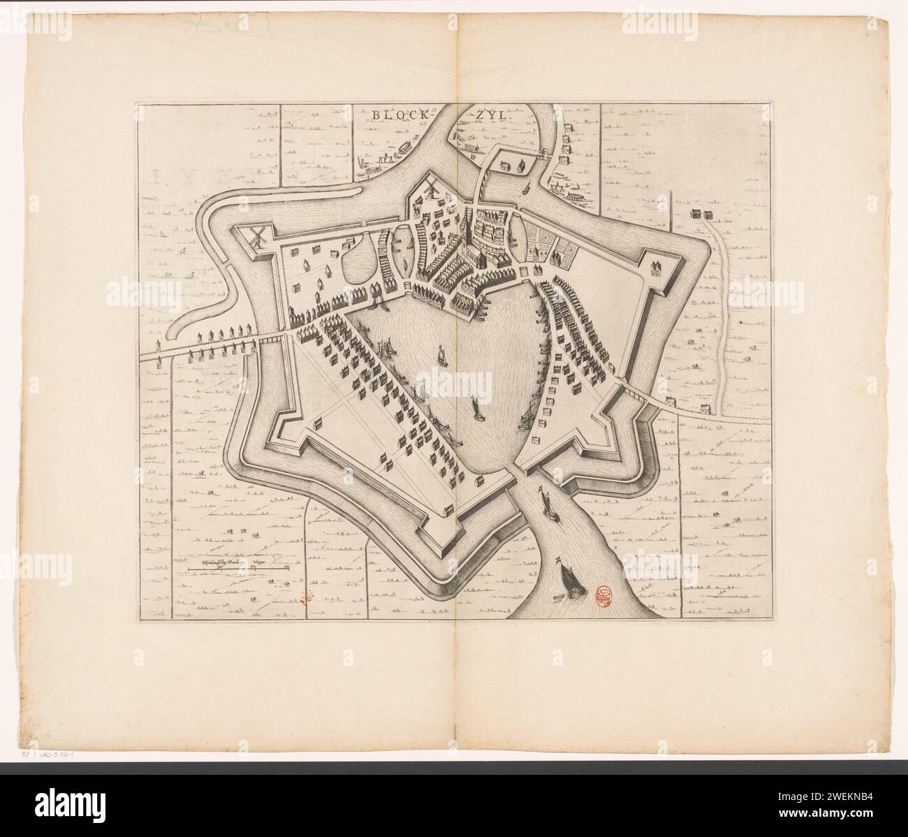 Floor plan of Blokzijl, Anonymous, 1652 print Map in a nutshell ...